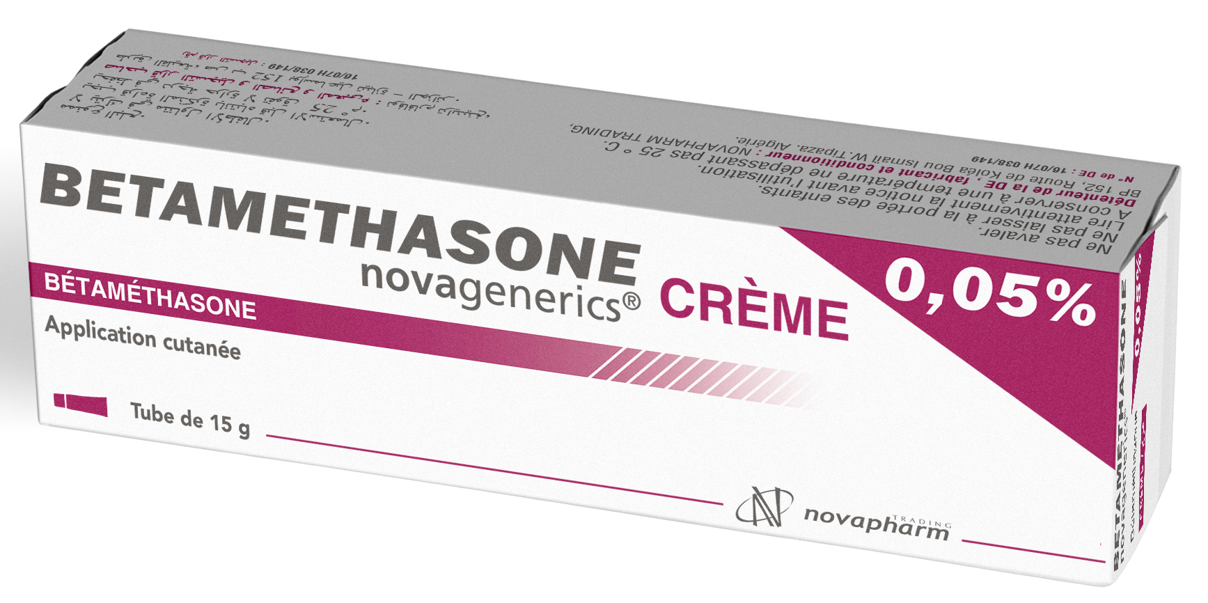 BETAMETHASONE NOVAGENERICS 0 0005 CREME T 15G PharmNet Encyclop die
